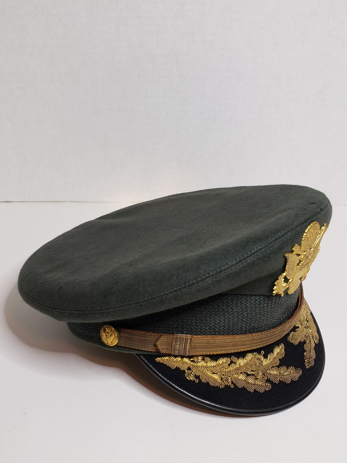 Original U.S. Army Field Grade Officers Service Dress Wool Visor Cap ...