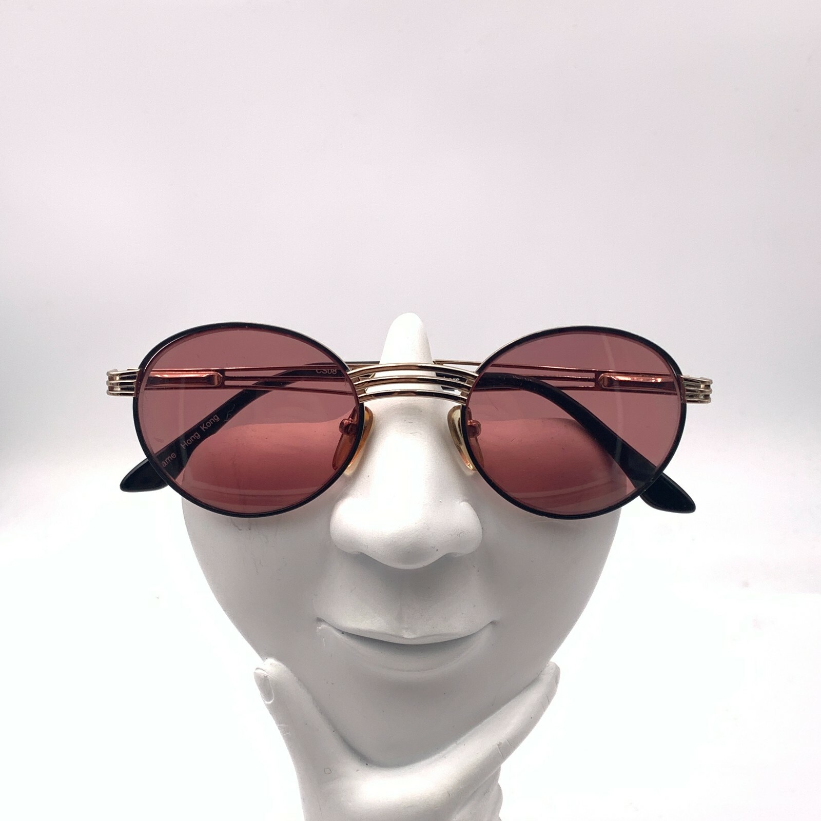 Vintage City Slickers C508 Black Gold Metal Oval Sung… - Gem