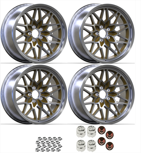 19 Inch Snowflake wheel kit. Gold inserts with RED bird center caps. | eBay