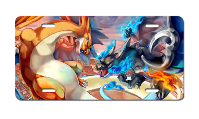 Pokemon Charizard Mega X Y Anime 3DS Game Movie License Plate Car Tag ...