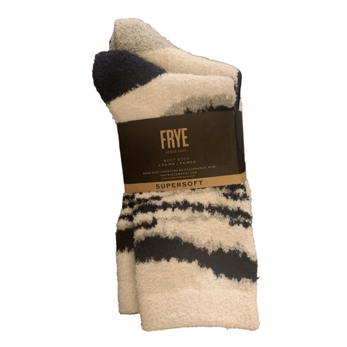 Frye Super Soft Women’s Fuzzy Cream Navy Boots Socks 2 Pair New | eBay