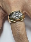 Bold 14k Gold Two Time Ring With 3 Rounds Diamonds | eBay