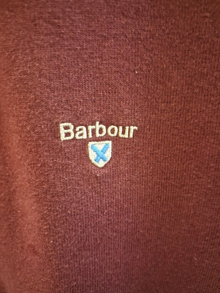 BARBOUR 100% Cotton Men's Red Polo Shirt Size L CG W47 | eBay UK