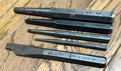 🇺🇸 MAC Craftsman Tools Starter Punch Flat Cold Chisel Set Tapered Pin ...