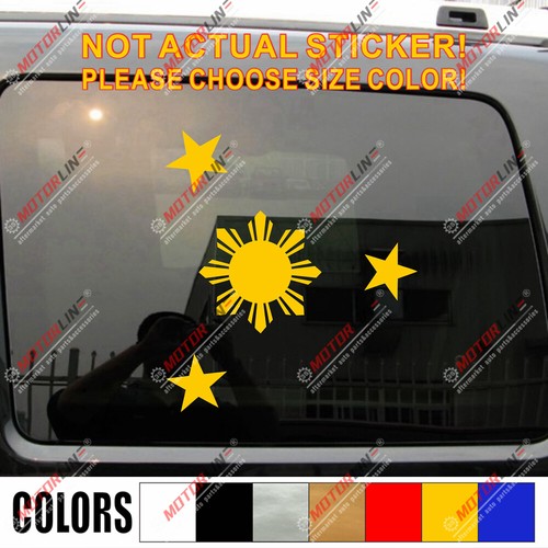 Eight-ray Sun with stars Flag of the Philippines Car Decal Sticker | eBay