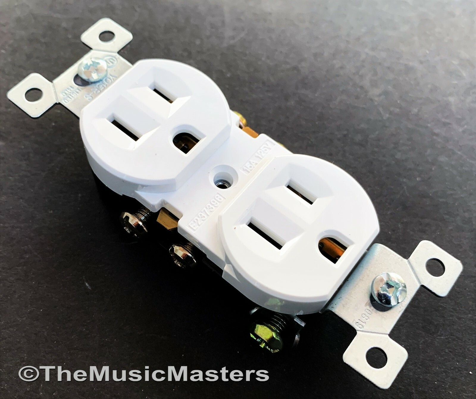 White AC Electric Power Duplex Wall OUTLET RECEPTACLE Residential ...