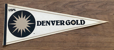DENVER GOLD From The Original USFL Football~Licensed~Logo~Pennant | eBay