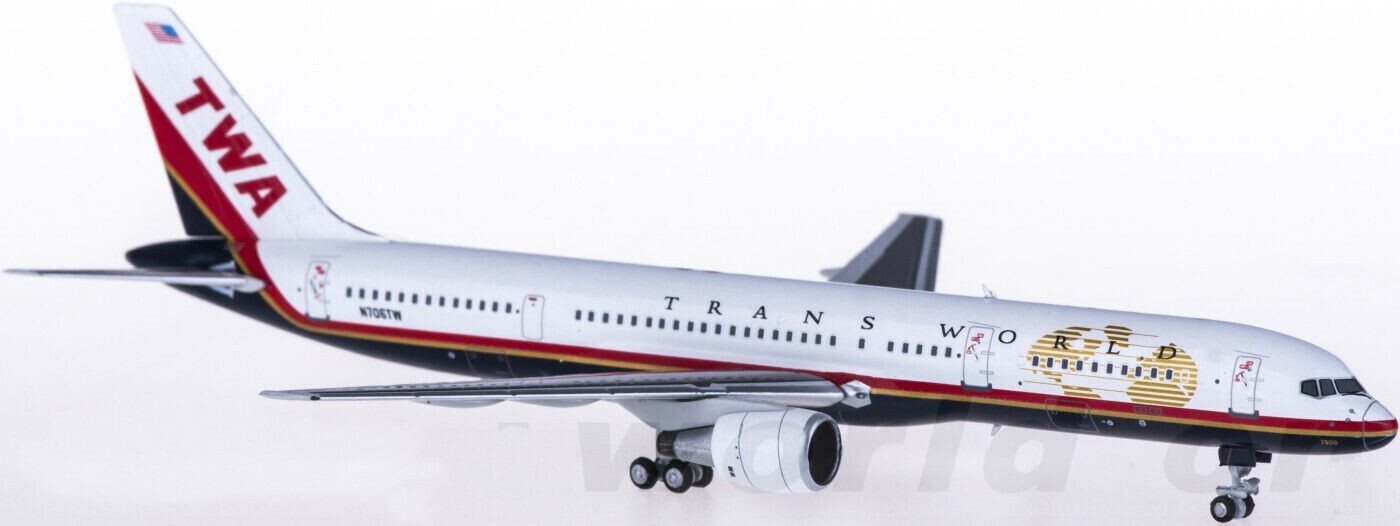 1:400 NG Model TWA TRANS WORLD BOEING 757-200 Passenger Airplane ...