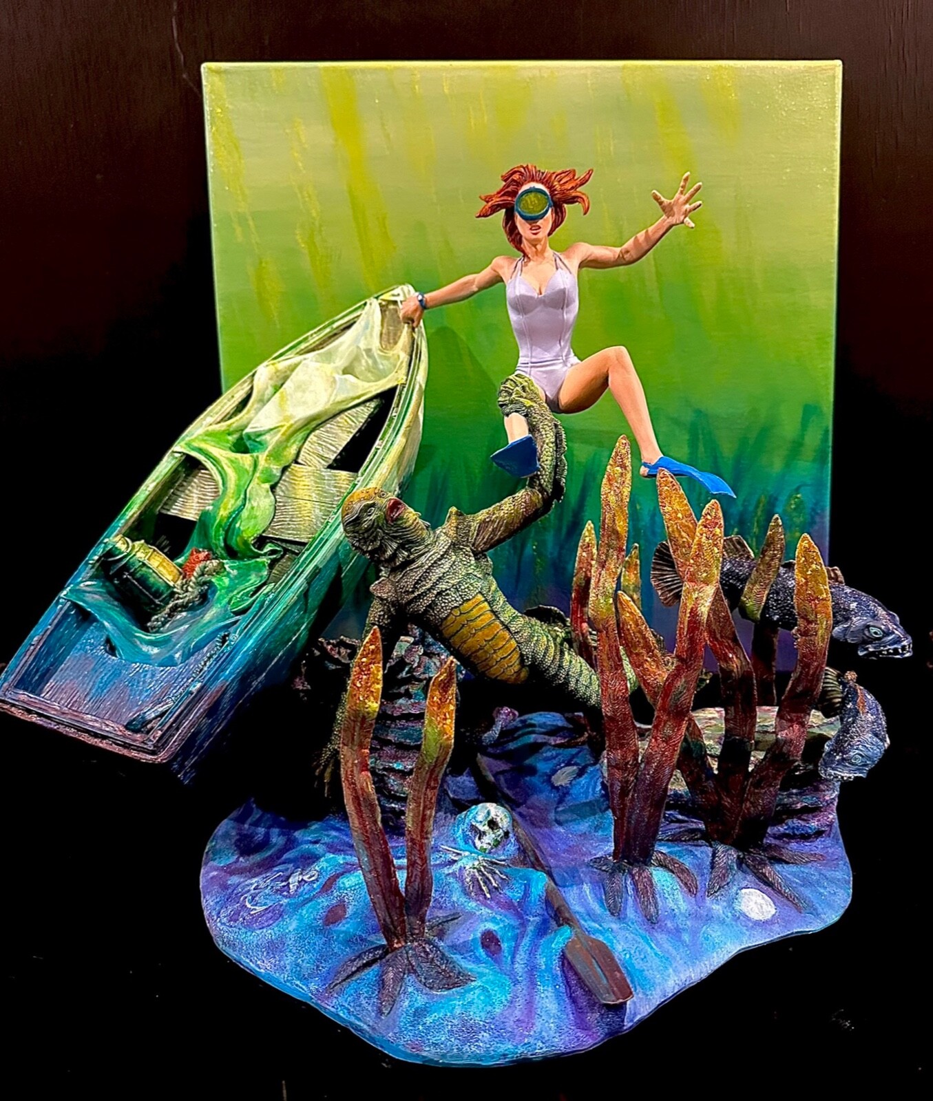 Devonian Encounter 1/8 Resin Model kit Yagher Oil painted Creature ...