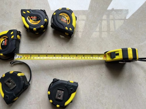 6x PCS Retractable Ruler Tape Measure 7.5M/25 Ft Decimal Dual Side ...