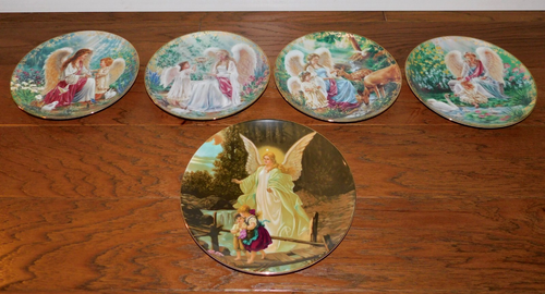 Nature's Heavenly Guardians Angel Plates LOT 5 Dona Gelsinger Bradford ...