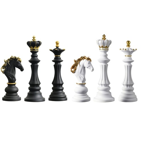 Chess Knight Statue Sculpture Collectible Figurine Furnishing Home ...