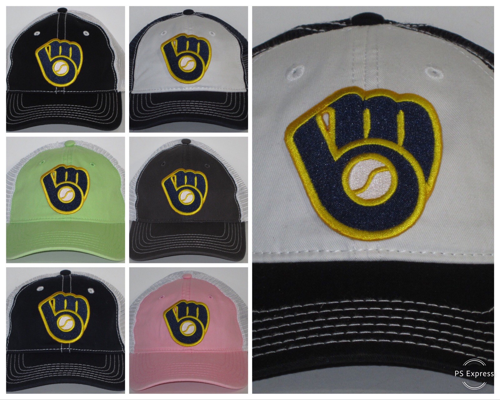 Milwaukee Brewers Retro Snapback Cap ⚾Hat ⚾CLASSIC MLB Patch Logo ⚾7 ...