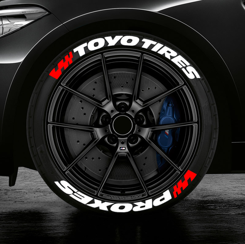 Permanent Tire Lettering Sticker TOYO TIRES PROXES 1.20'' 15''-22'' W ...