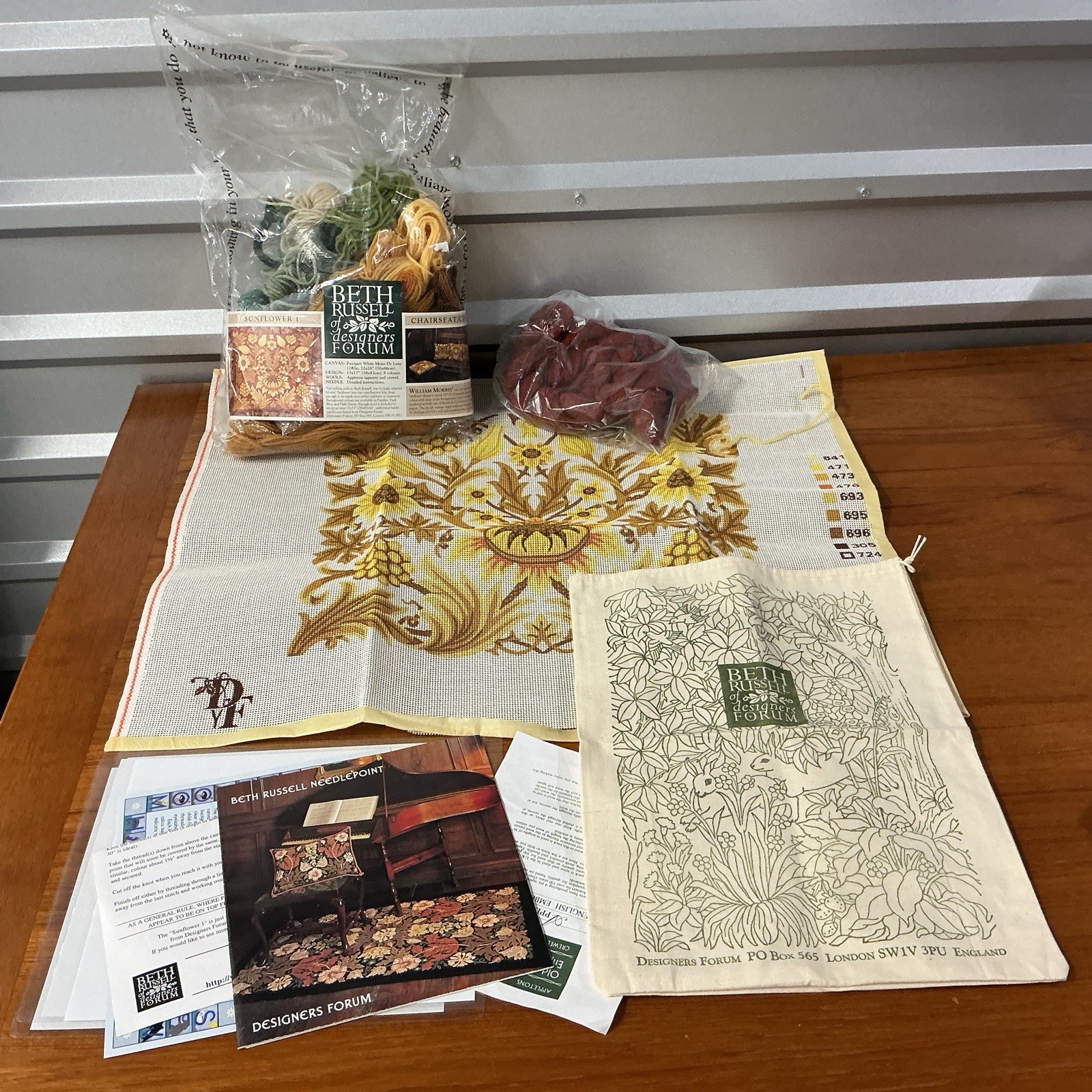 Beth Russell Designer Forum Sunflower 1 Needlepoint Kit | eBay