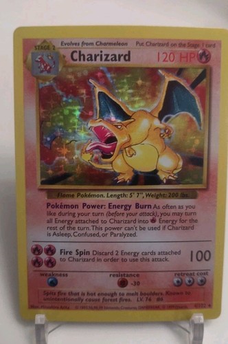 **Custom-made**Highest Quality,Base Set Charizard #4,""Display Card ...