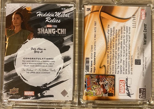 Marvel Trading Cards Uncanny X-men /999 (sabretooth) Shang-chi (Fala ...