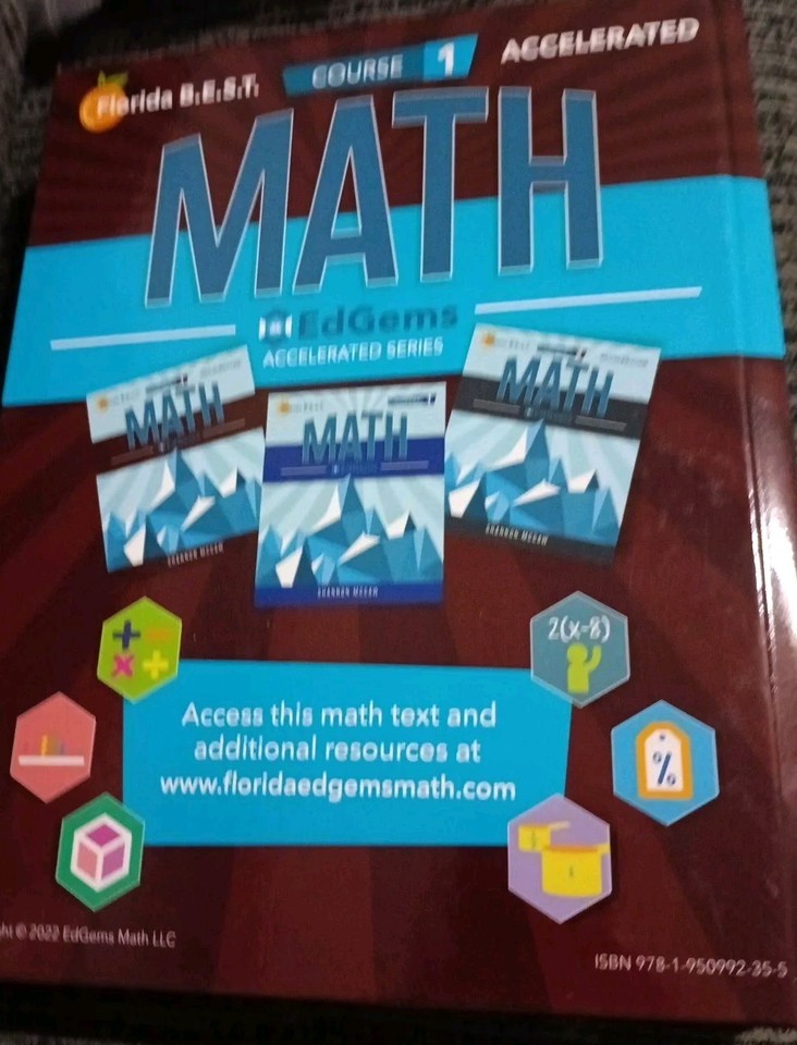 Florida BEST Course 1 Accelerated Math EdGems Teacher’s Guide 2022 ...