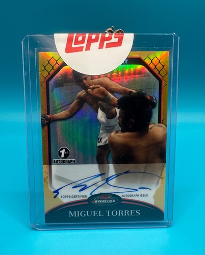 2011 UFC Topps Finest Gold Auto Autograph Miguel Torres /25 SP SSP 1st ...