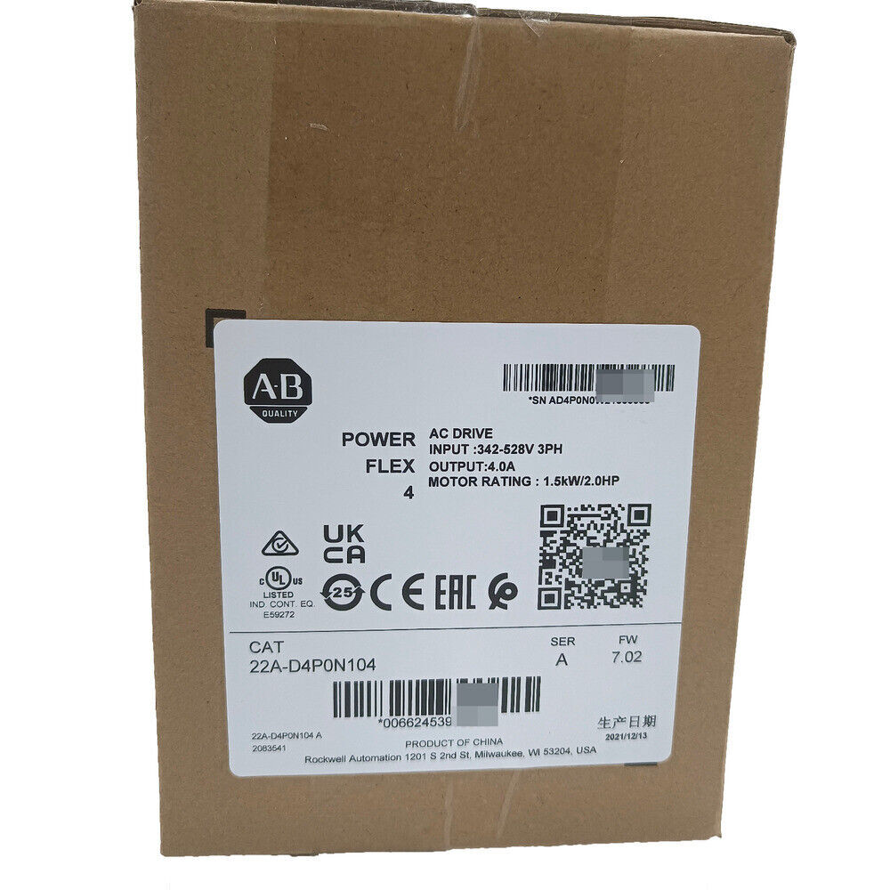 22A-D4P0N104 NEW PLC 22A-D4P0N104 / A POWERFLEX 4 Catalog AC Drive US ...