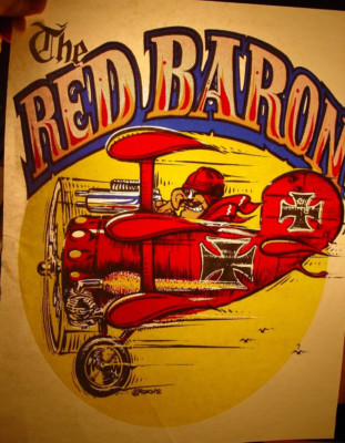 RED BARON VINTAGE 1970's CLASSIC HISTORY IRON ON TRANSFER -NICE, B-24 ...