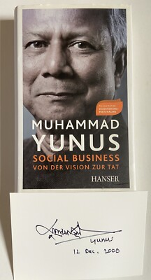 Muhammad Yunus signiert Karte Nobelpreis Unterschrift Signatur ...