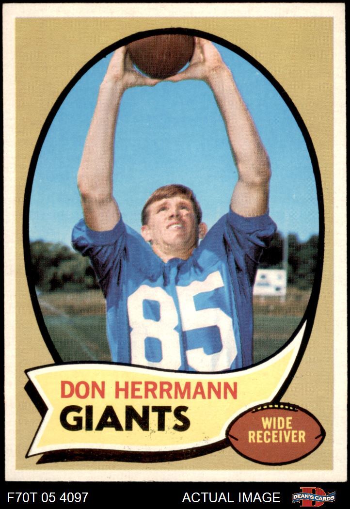 1970 Topps #153 Don Herrmann Giants-FB Waynesburg 7.5 - NM+ | eBay