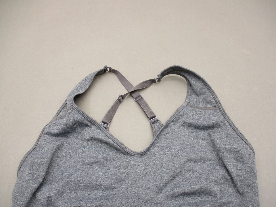 PUMA Size XL Womens Gray Wireless Unlined Active Racerback Sports Bra ...