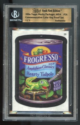 2006 Topps Wacky Packages ANS4 #26 Frogresso Color Key Proof 1/1 BGS ...