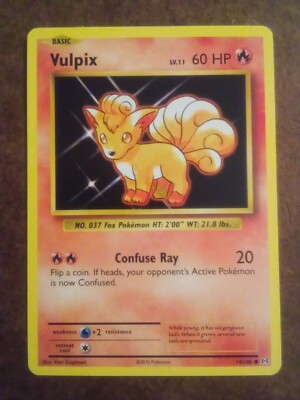 Vulpix 14/108 Basic Common XY Evolutions Pokemon Card LP | eBay