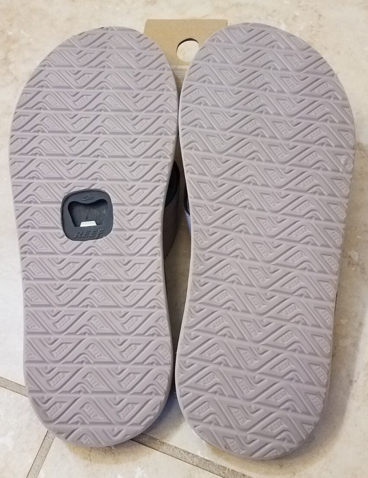 REEF Element TQT Flip Flop Sandals Bottle Opener Men sz 8 Grey Taupe ...