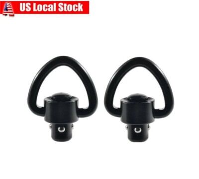 2 PCS Quick Detach D-Loop Set 1" Heavy Duty QD Sling Swivels with Push ...