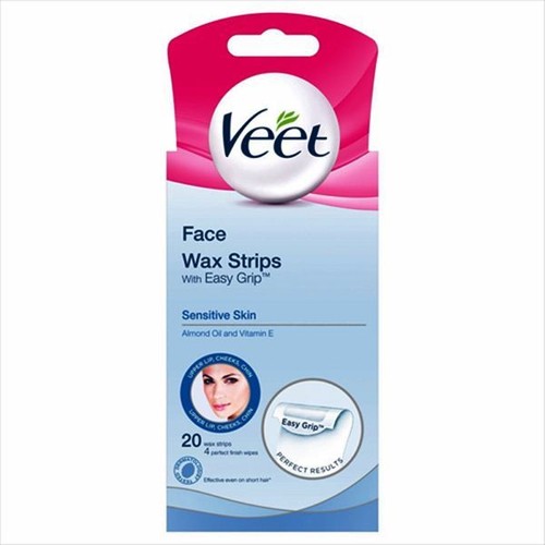 Veet EasyGrip Ready to Useand 4 Perfect Finish Wipes for Face 20 Wax ...