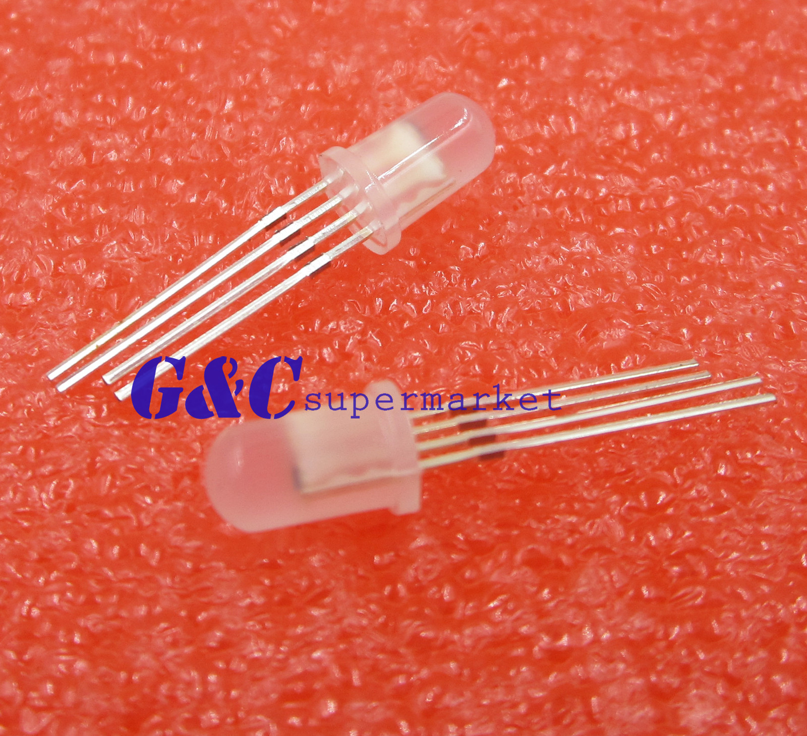 50pcs PL9823 F5 5mm RGB LED round P9823 chipset inside Full color LED ...