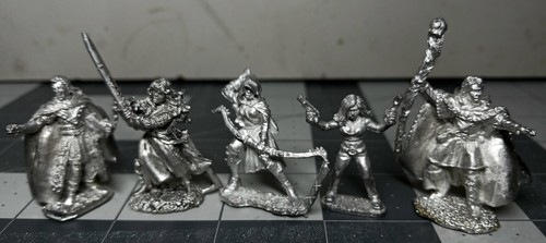 5 Vintage early 2000's Ral Partha Grenadier Metal Miniatures Figures D ...