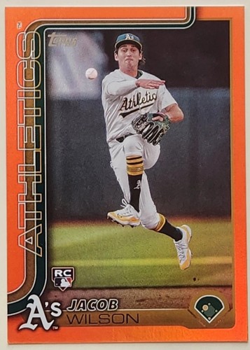 2025 Topps Series One Jacob Wilson Rookie Card Orange Holo Border /25 ...