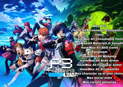 Persona 3 Reload (PS4 Save) Not a Disk game | eBay