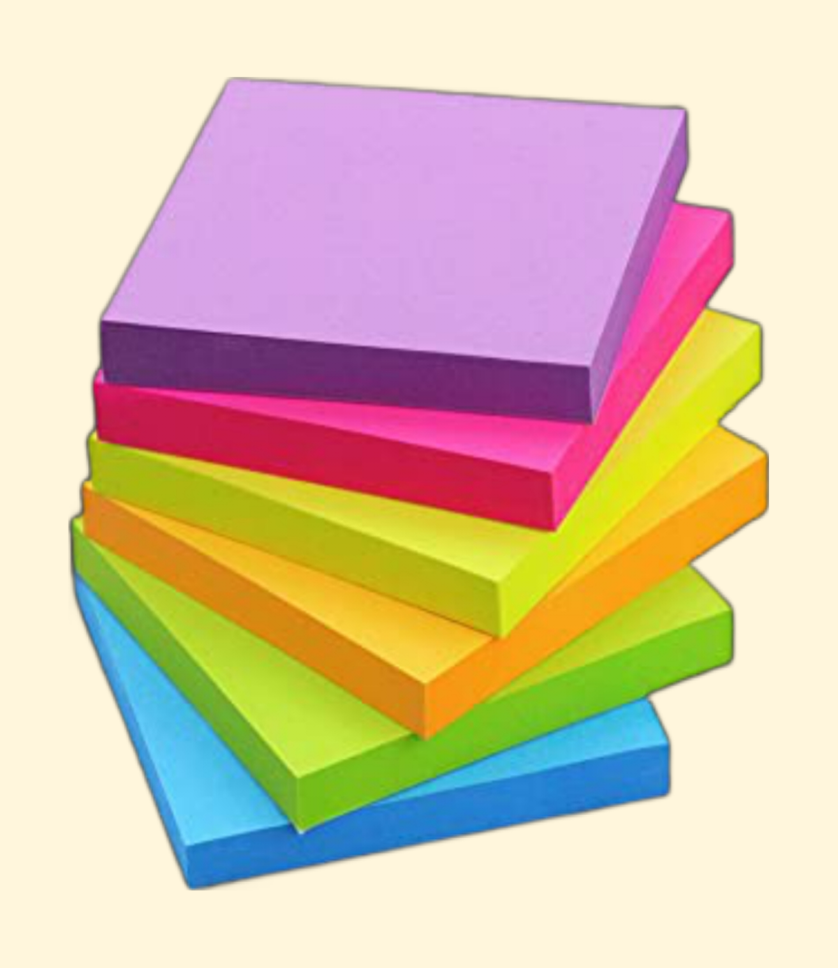 Neon Removable Sticky Post-it- Notes (76mm×76mm) (3×3) neon orange ...