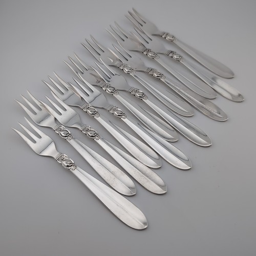 Frigast Princess Fuchsia Sterling Silver Cocktail Forks - 5 3/4" - Set ...