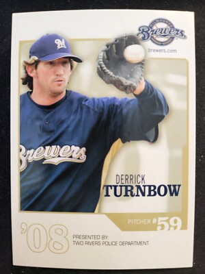 2008 Milwaukee Brewers Police Derrick Turnbow Two Rivers Card | eBay