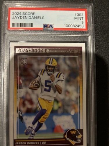 2024 Score Jayden Daniels Rookie #302 PSA 9 Mint Wash Commanders | eBay