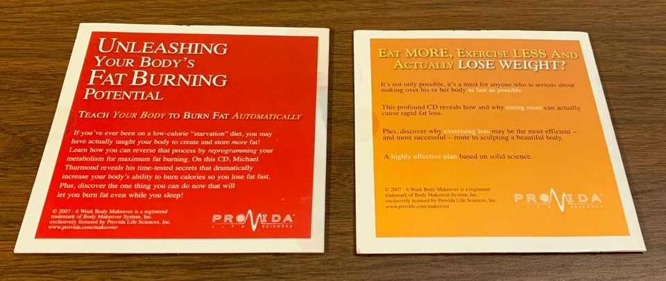 Six Week Body Makeover CD- Unleashing Fat Burning/Eat More Exercise ...