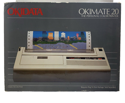 Vintage OKIMATE 20 COLOR PRINTER 1985 Commodore Atari Okidata untested ...