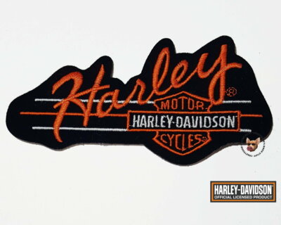 Harley Davidson Script Bar & Shield Vest Patch Discontinued Small | eBay