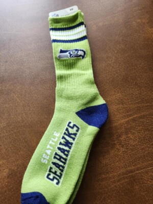 Seattle Seahawks NFL Green/Navy Blue Socks New With Tags Size Large ...