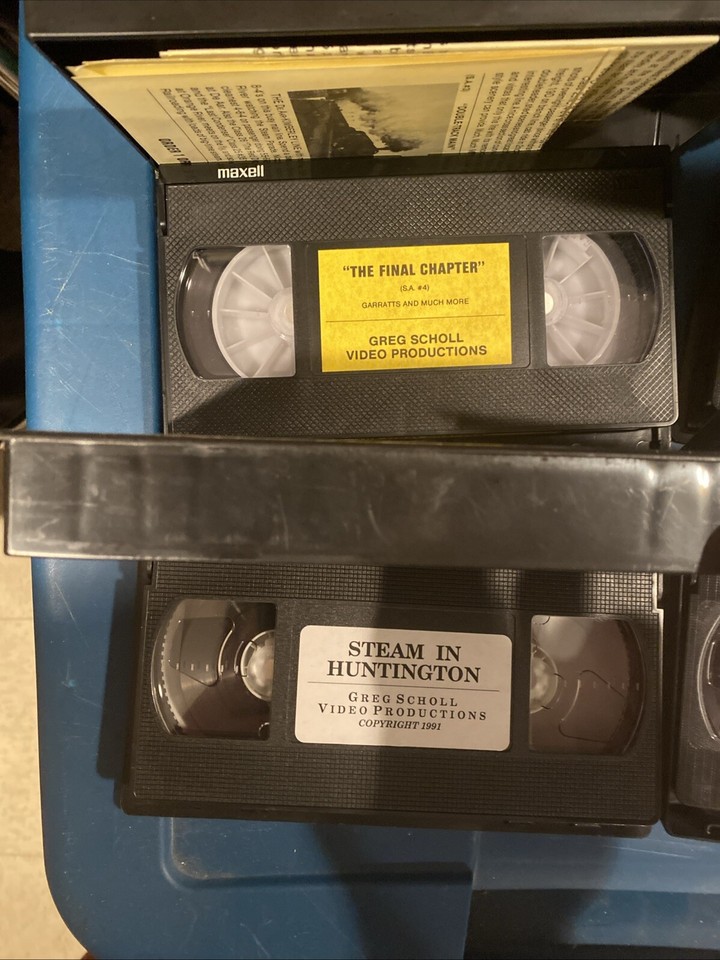 Steam Trains VHS Lot Greg Scholl & Railway Productions 1225 765 2102 ...
