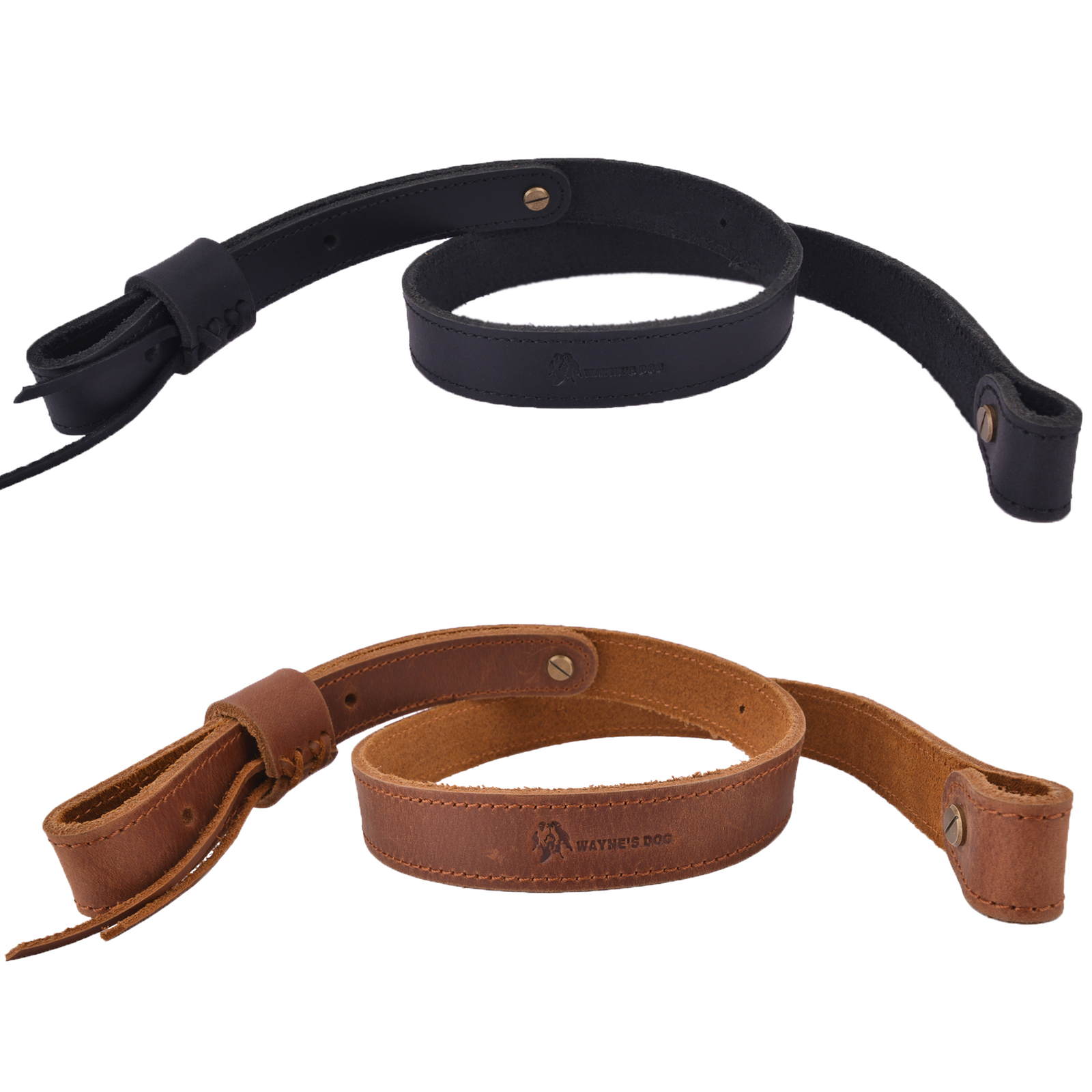 Classic 1 inch Wide Cow Hide Leather Rifle Sling Gun Strap Hunting Belt ...