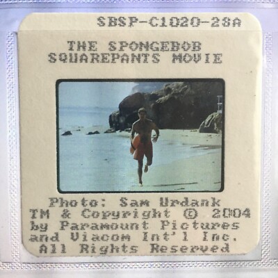 THE SPONGEBOB SQUAREPANTS MOVIE David Hasselhoff Promo Press Slide 35mm ...