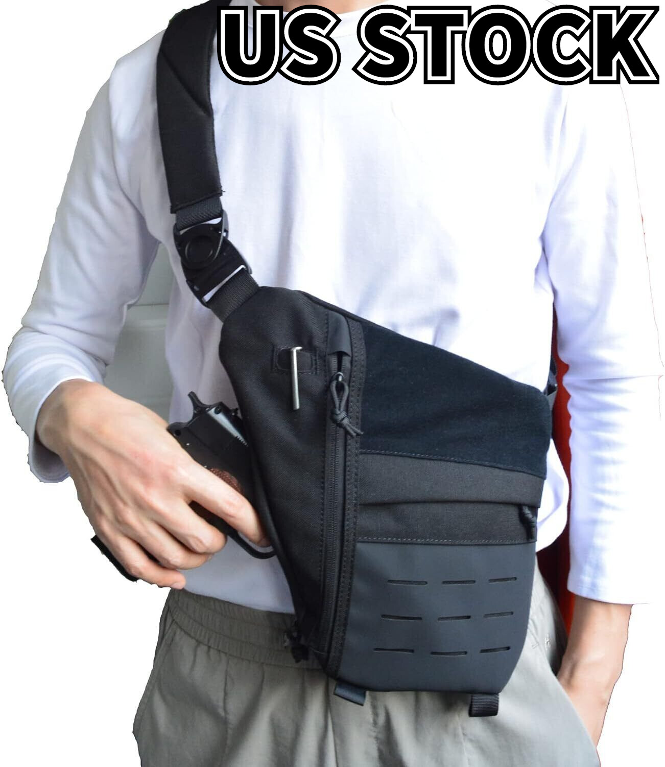 Tactical Concealed Carry Pistol Bag Shoulder Chest Pack with Sling for ...