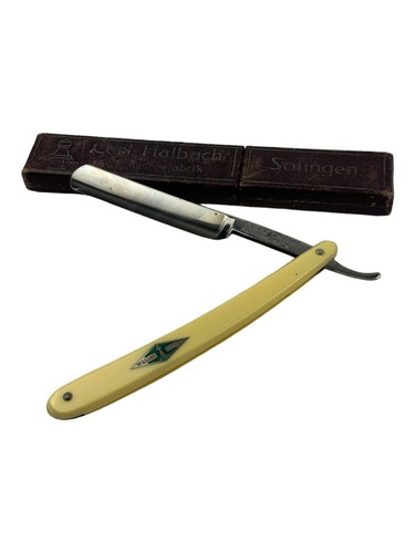 Vintage Carl Halbach Solingen - GERMANY Straight Shaving Razor 3522 | eBay